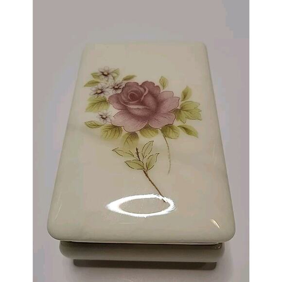 Unbranded | Other | Vintage Italian Genuine Alabaster Trinket Box Roses ...